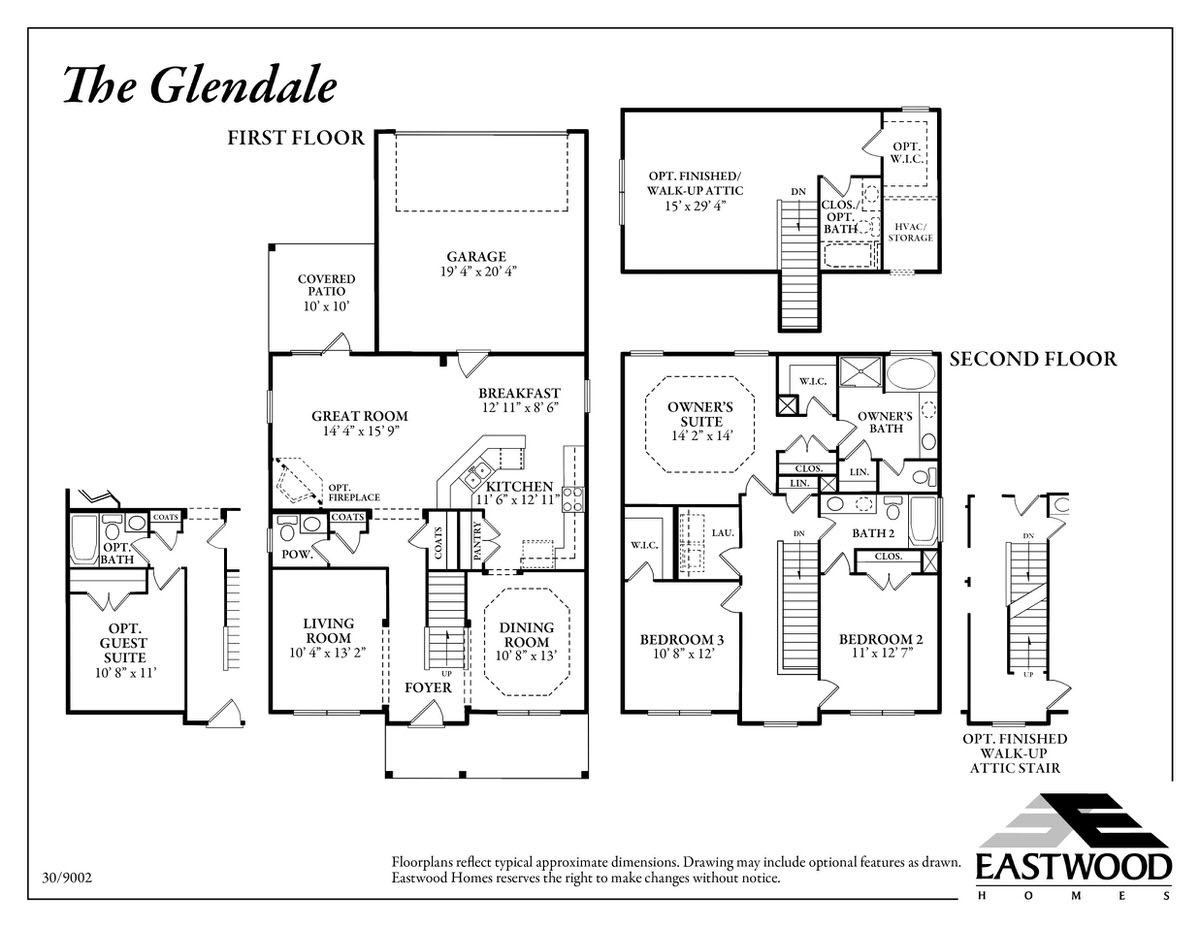 Glendale Floor Plan | Harborside at Lake Carolina | Eastwood Homes
